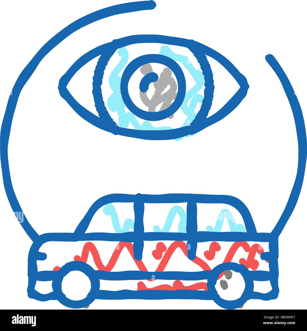 vehicle tracking icon doodle illustration Stock Vector Image & Art - Alamy