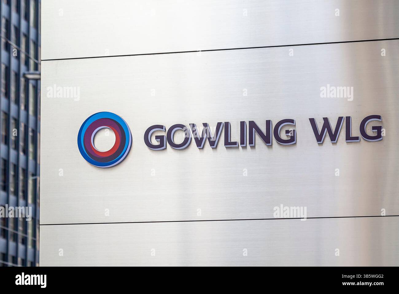 Gowling WLG sign outside their office in First Canadian Place in ...