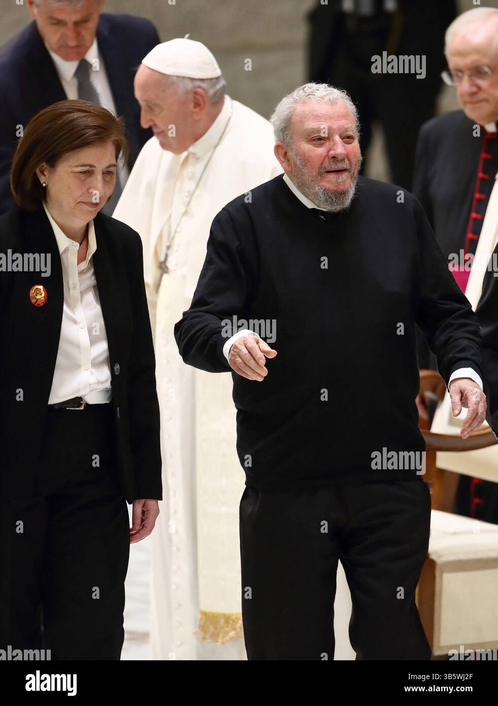 Kiko Arguello, co-founder of the Neocatechumenal Way, participates in ...