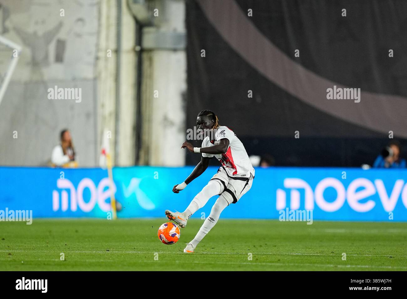 Pathe Ciss of Rayo Vallecano in action during the Spanish League ...