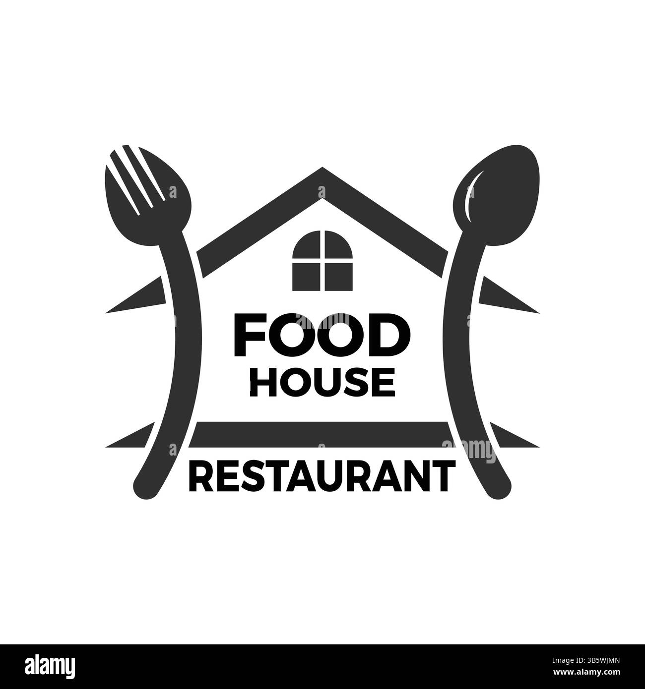 Modern Restaurant Logo Design with Cutlery and Hot Dish Icon Food ...