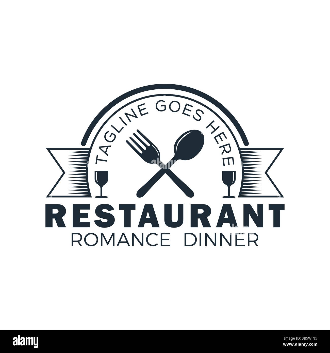Modern Restaurant Logo Design with Cutlery and Hot Dish Icon Food ...