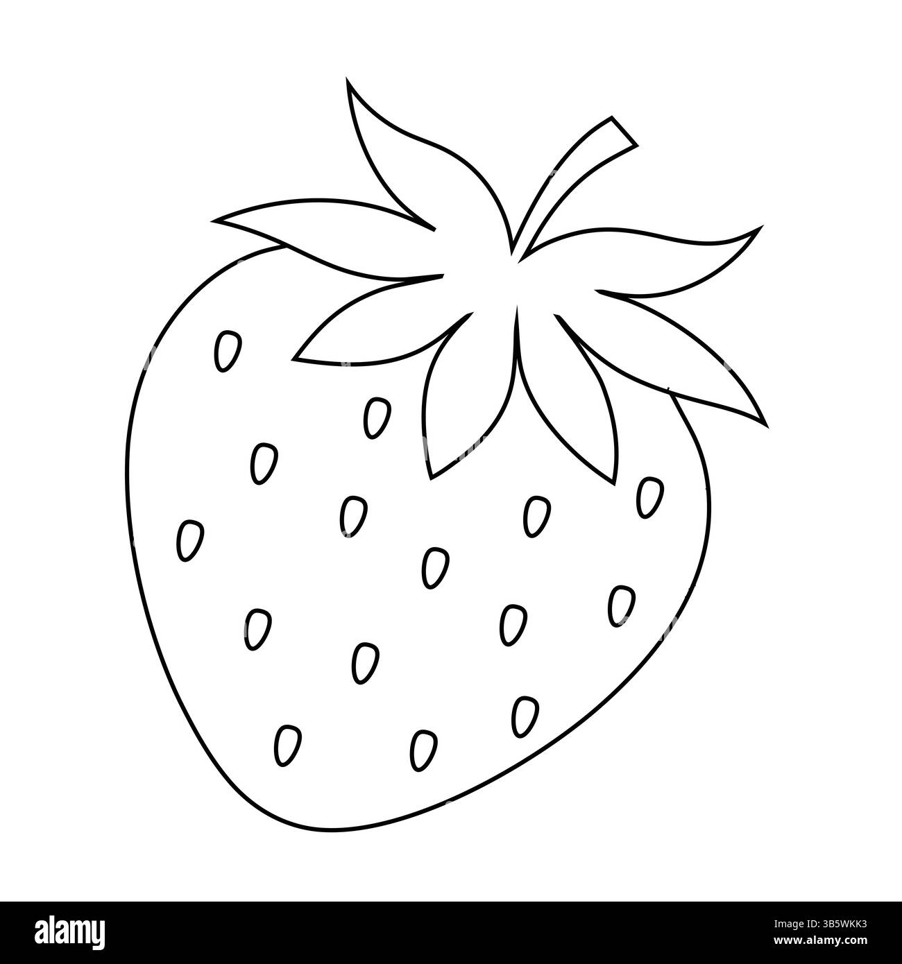 Simple Strawberry Outline - Black and White Strawberry Clip Art for ...
