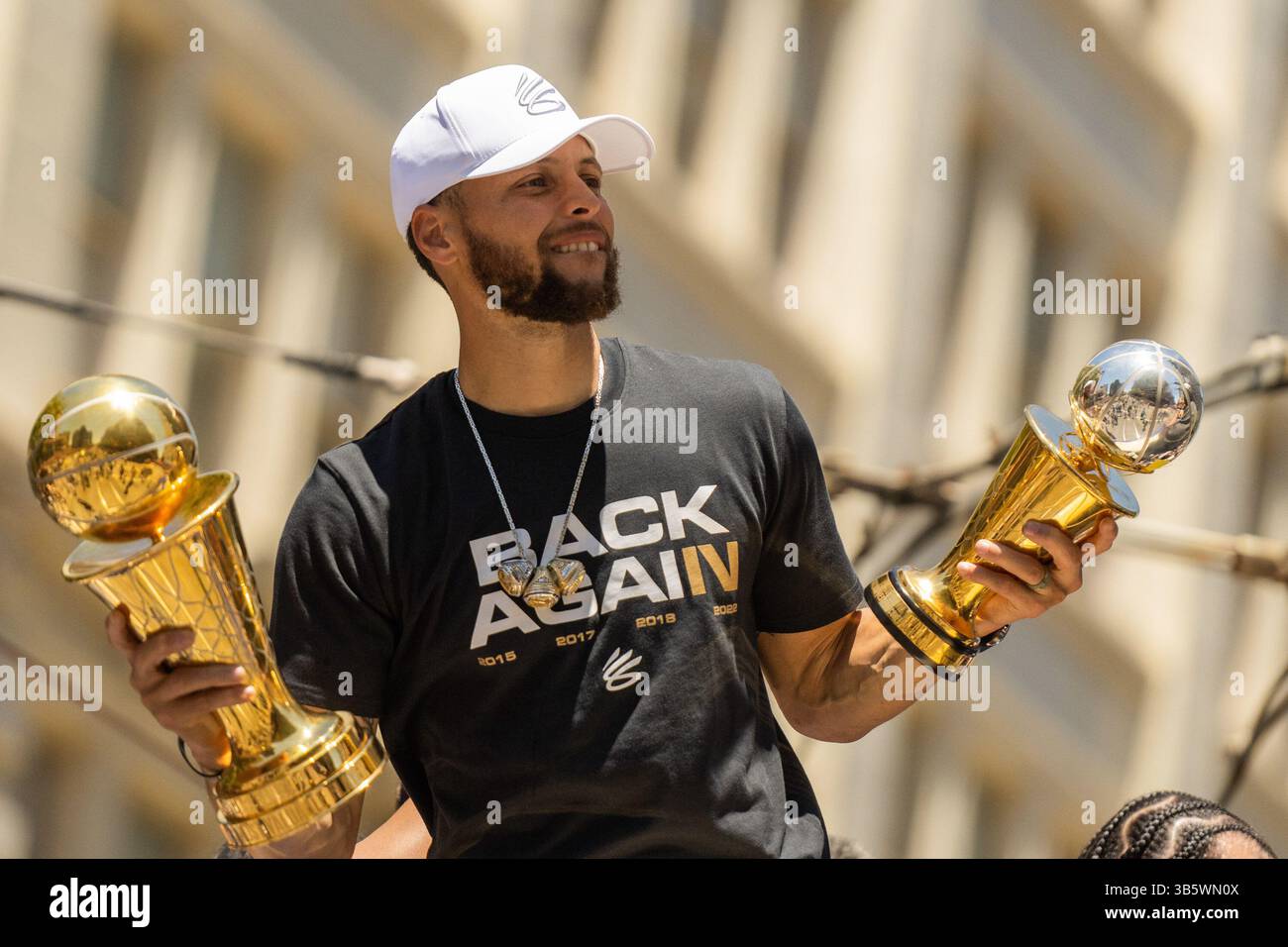 Steph curry with trophy hi-res stock photography and images - Alamy