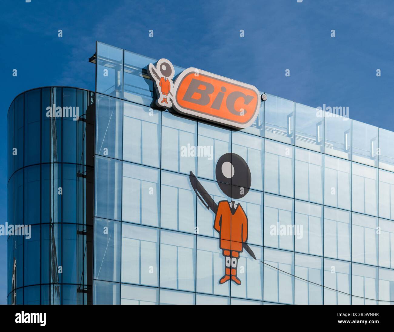 Clichy, France - 05 02 2025 : the headquarters of the Bic company Stock ...