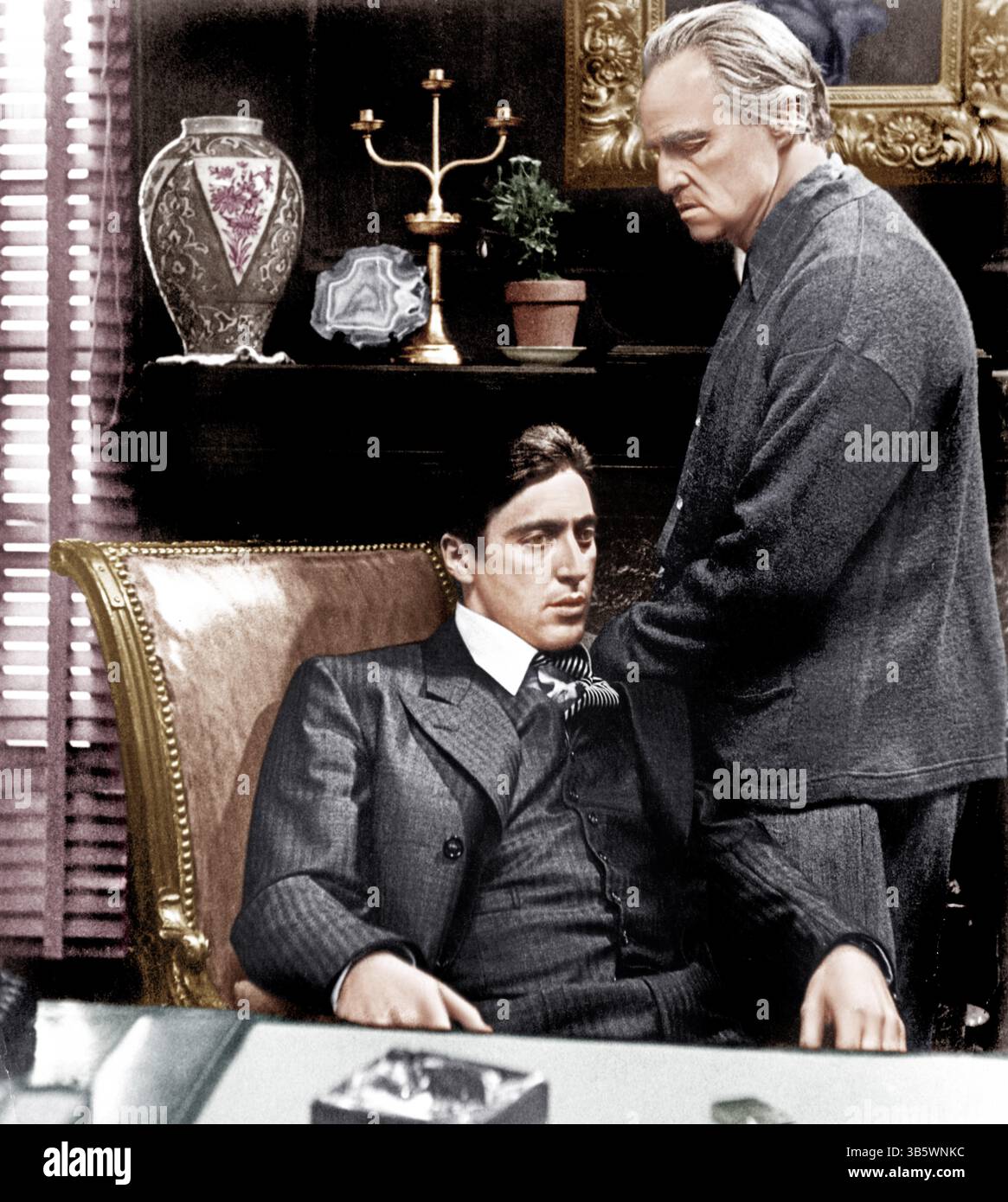 The Godfather (1972) Al Pacino as Michael Corleone Marlon Brando as Don ...