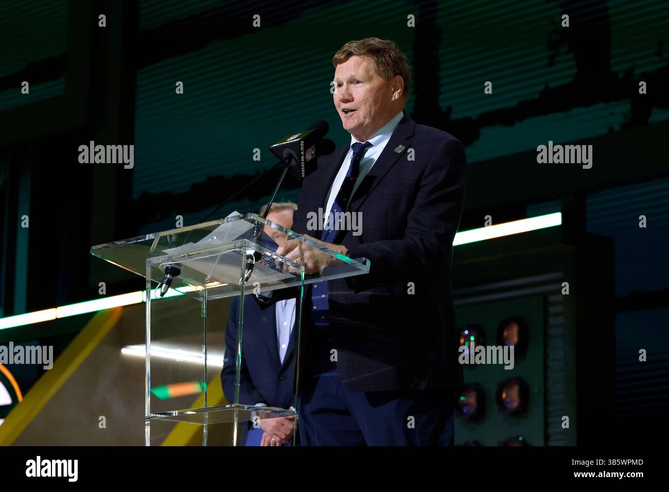 Green Bay Packers president and CEO Mark Murphy speaks on stage during ...