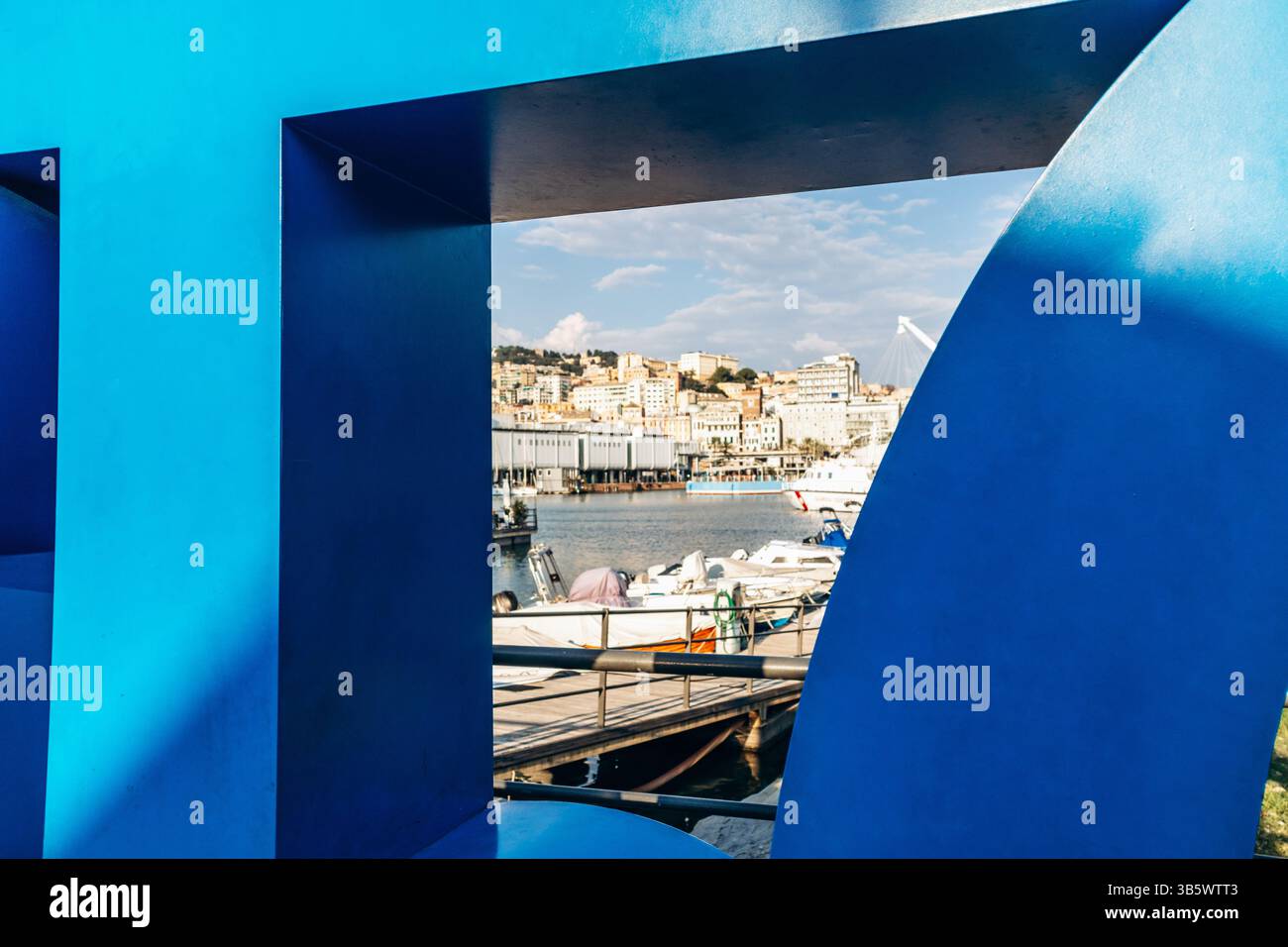 Genoa, Italy - September 22, 2024: View of Porto Antico waterfront and ...