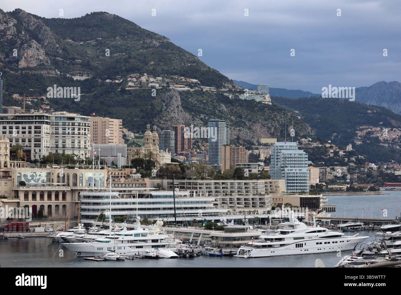 Monaco harbour area panorama hi-res stock photography and images - Alamy