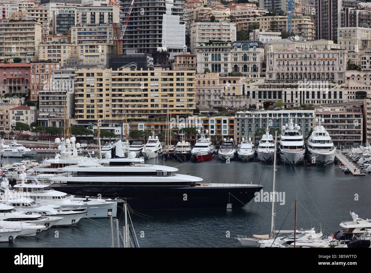 Monaco harbour area panorama hi-res stock photography and images - Alamy