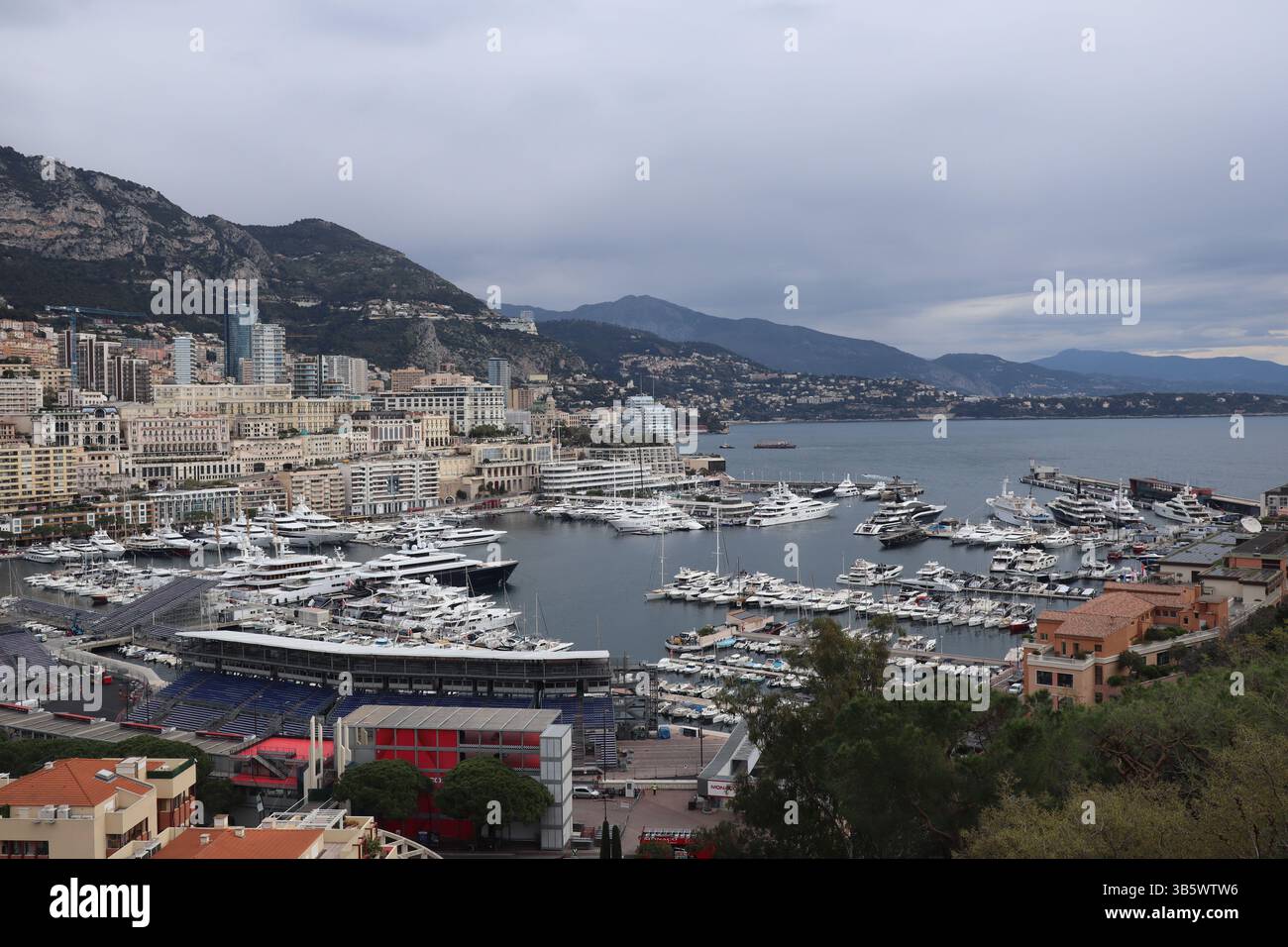 Monaco harbour area panorama hi-res stock photography and images - Alamy