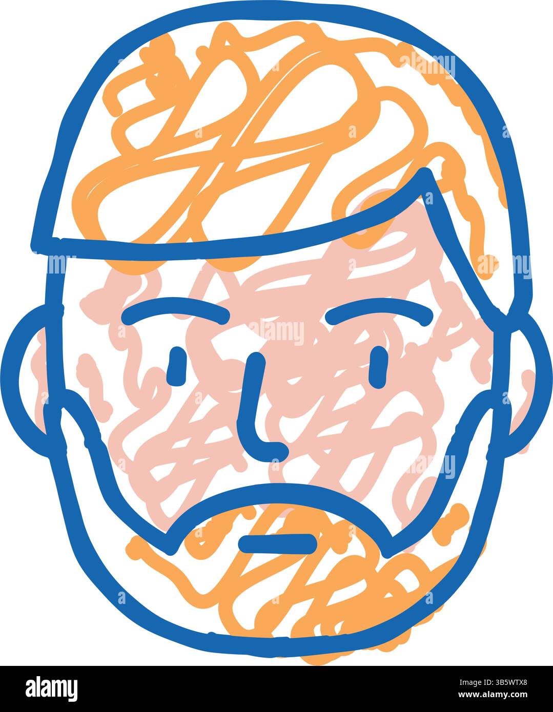 Bearded man and shaving Cut Out Stock Images & Pictures - Alamy