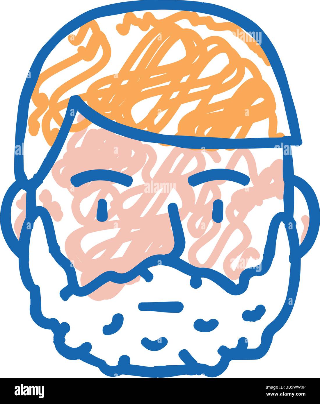 foam for shave on man face icon doodle illustration Stock Vector Image ...