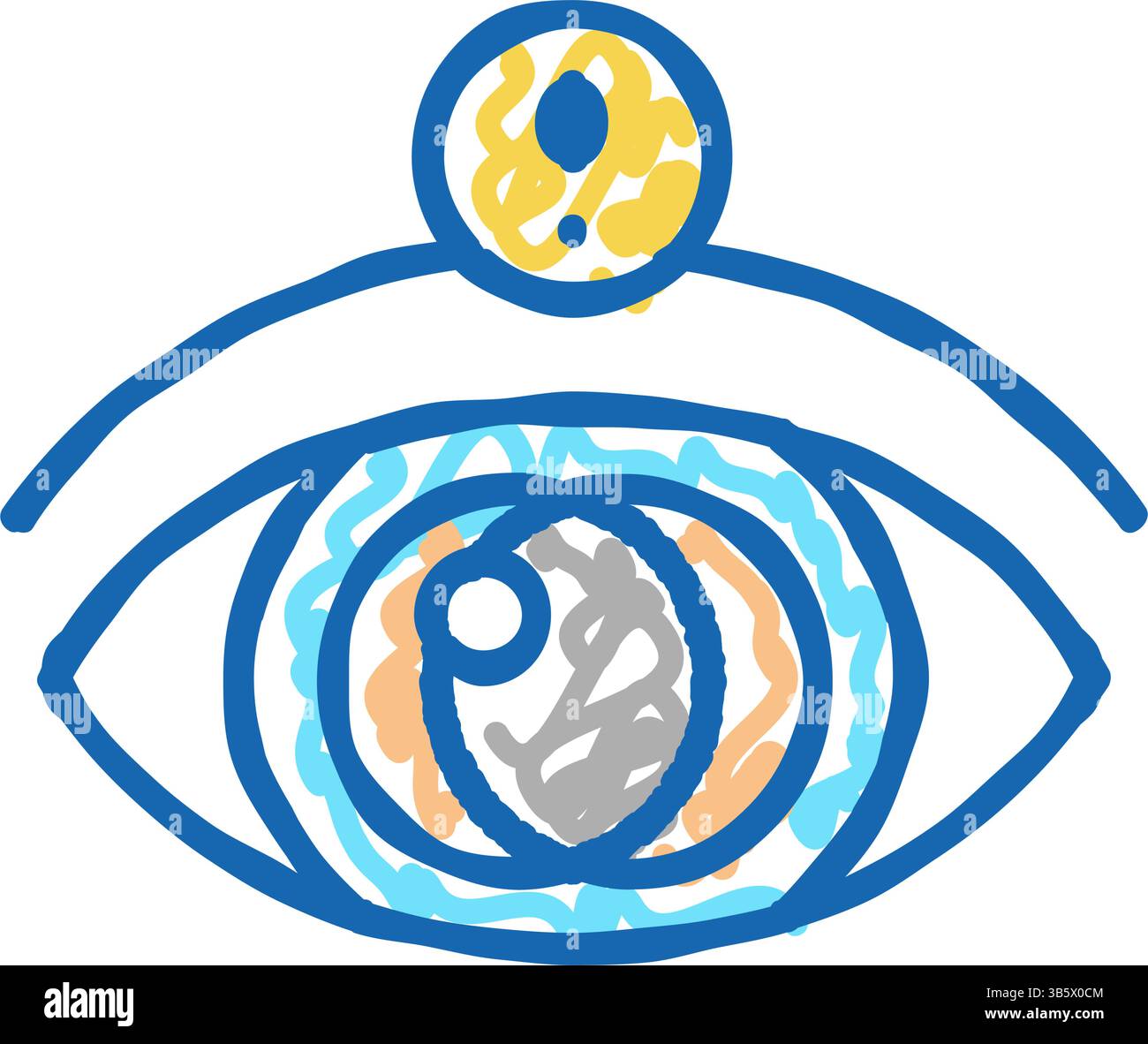 vision stroke icon doodle illustration Stock Vector Image & Art - Alamy