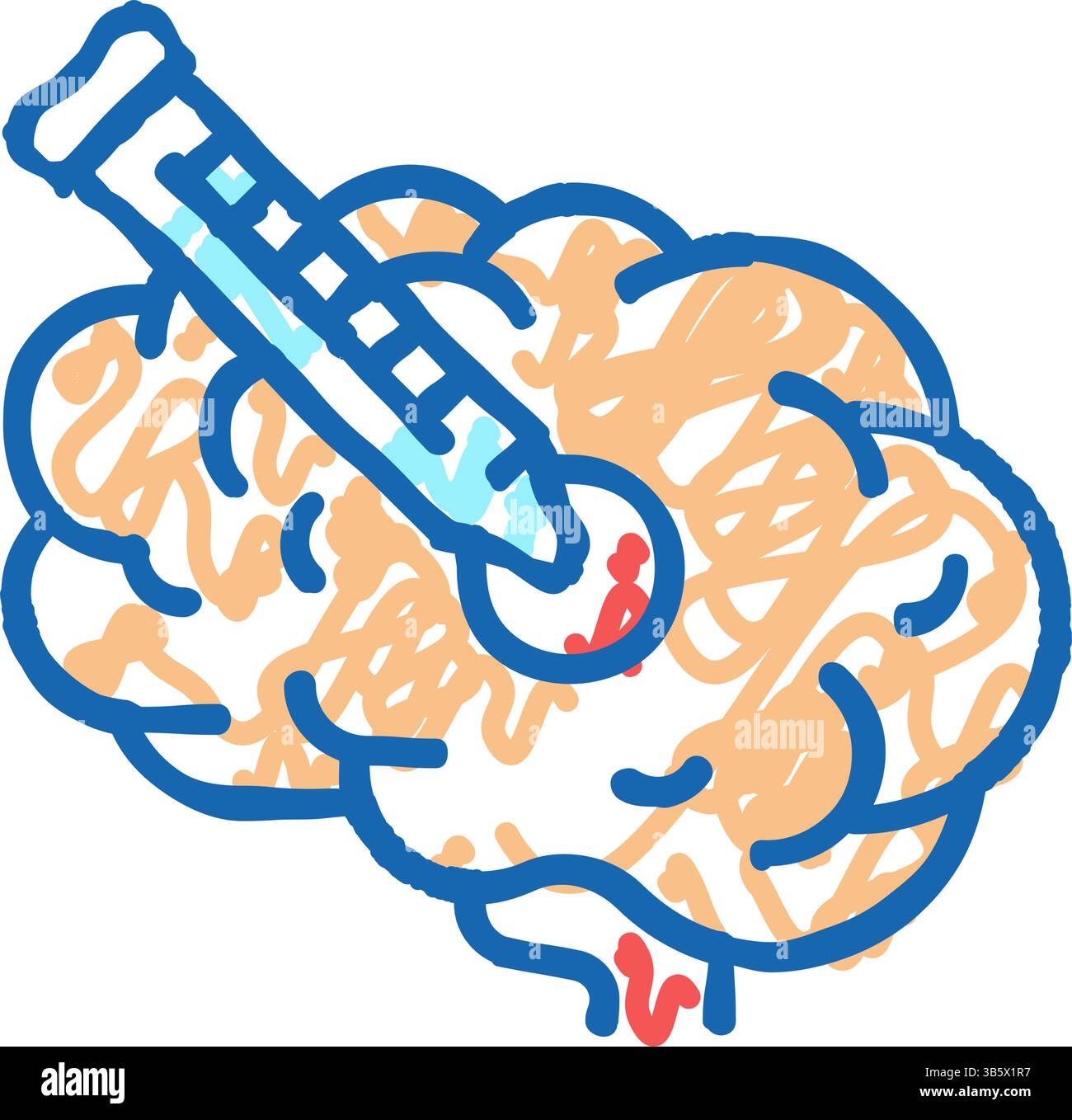 injection in brain icon doodle illustration Stock Vector Image & Art ...