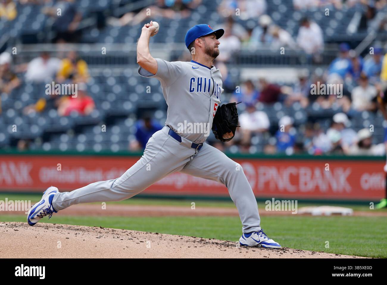 PITTSBURGH, PA - MAY 01: Chicago Cubs pitcher Colin Rea (53) delivers a ...