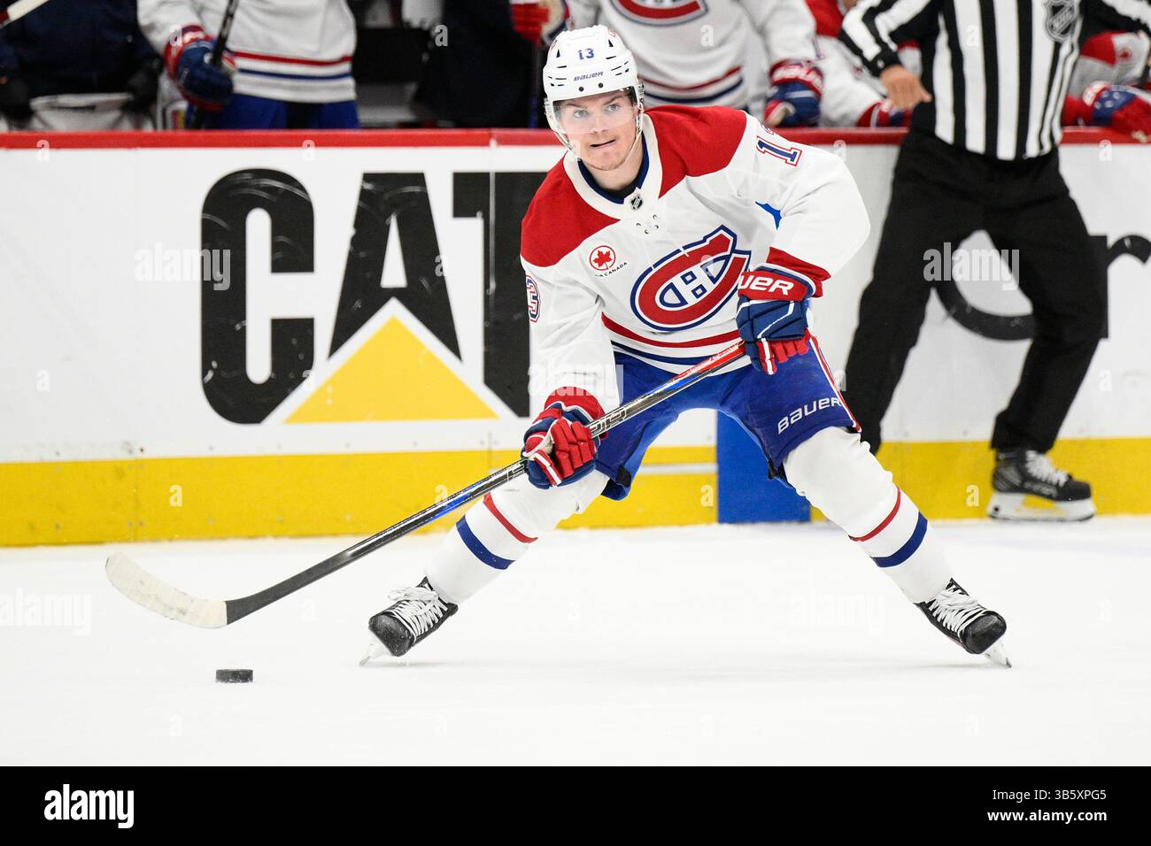 Montreal Canadiens right wing Cole Caufield (13) in action in the ...