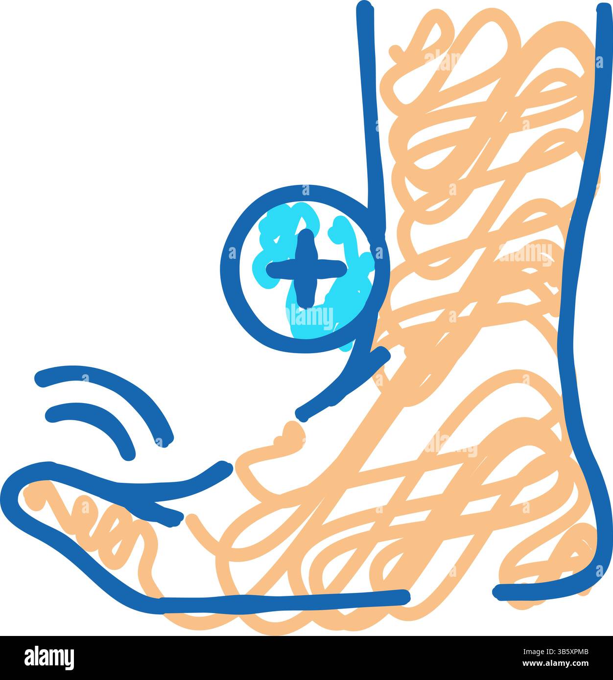 bending finger feet icon doodle illustration Stock Vector Image & Art ...