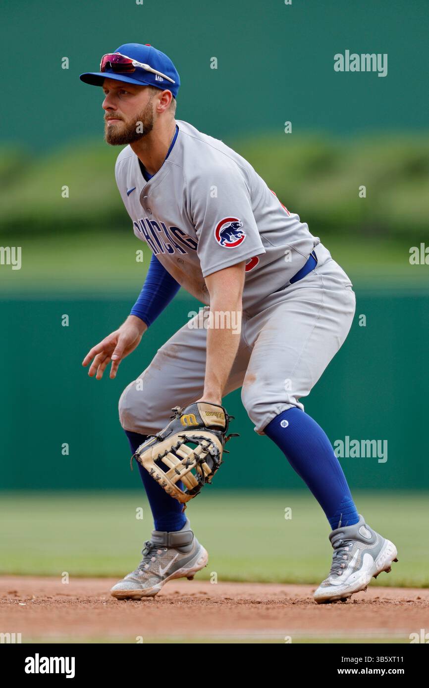 PITTSBURGH, PA - MAY 01: Chicago Cubs first baseman Michael Busch (29 ...