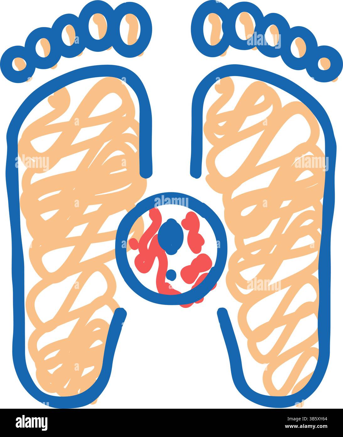 illness flat feet icon doodle illustration Stock Vector Image & Art - Alamy