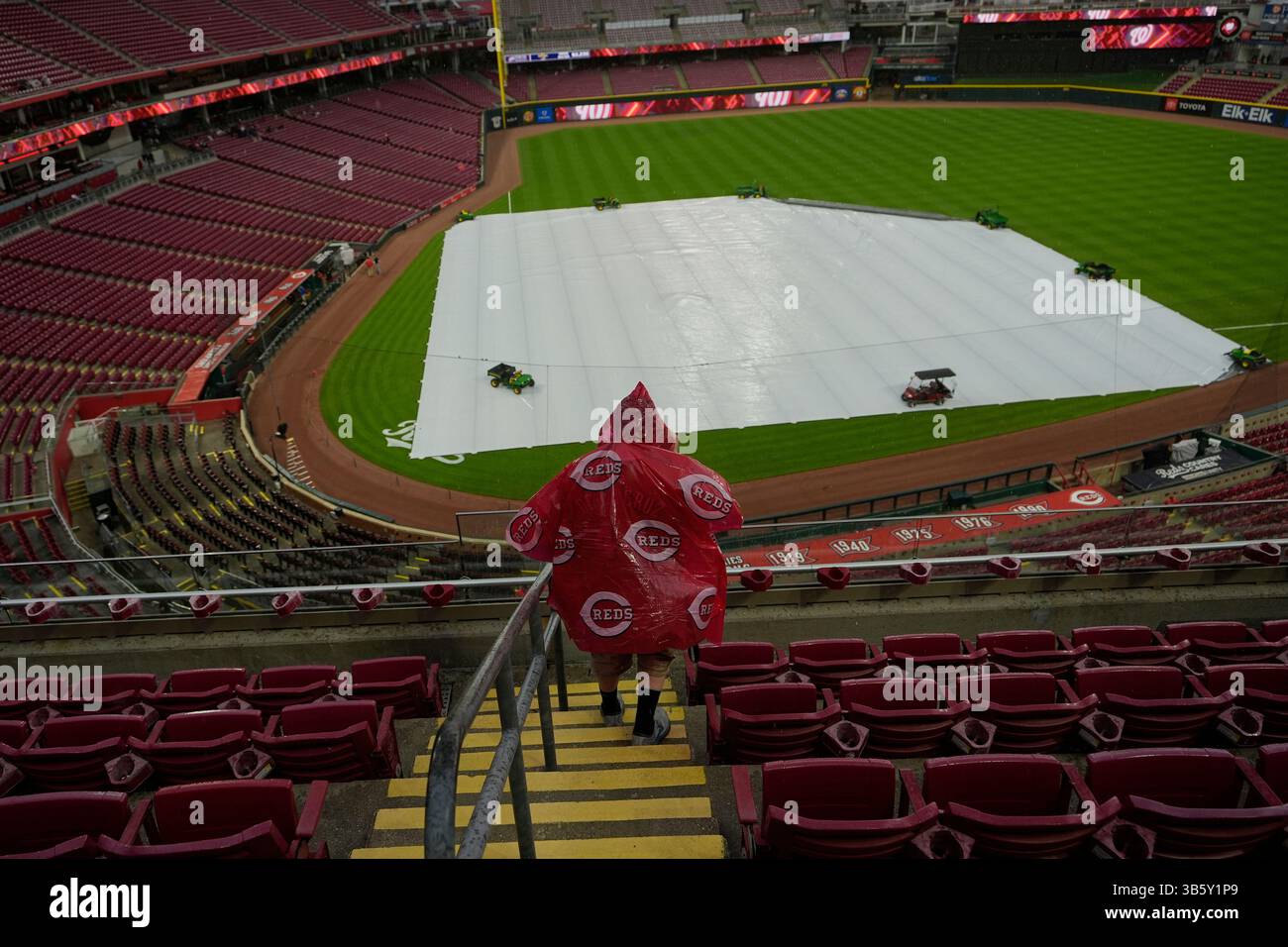 Tanner Ross walks to his seat at the Great American Ball Park during a ...