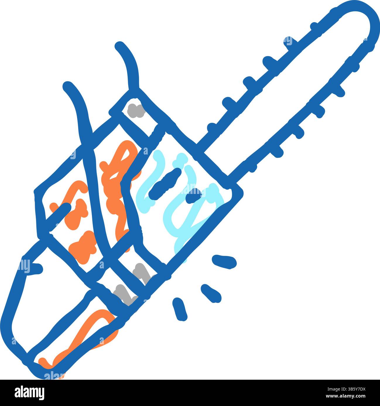 chainsaw equipment icon doodle illustration Stock Vector Image & Art ...