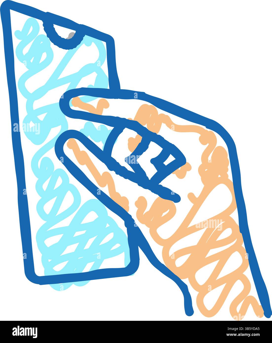 zooming photo on smartphone screen icon doodle illustration Stock ...