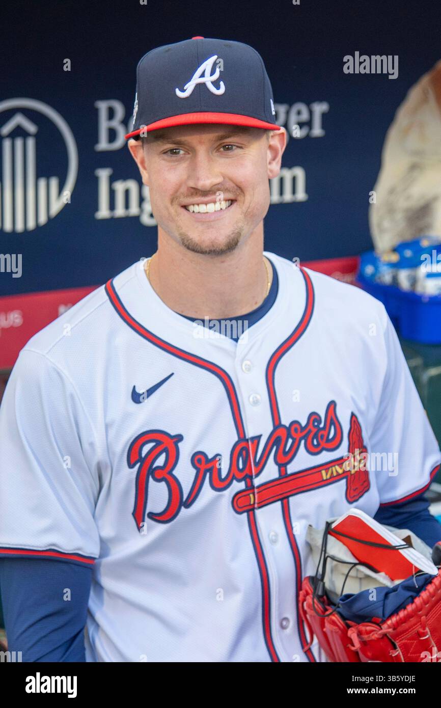 ATLANTA, GA - APRIL 21: Scott Blewett #63 of the Atlanta Braves before ...