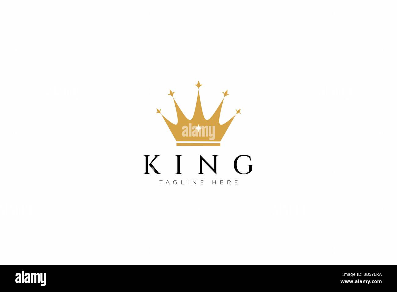 Gold Crown King Sign Symbol Brand Identity Fashion Jewelry Premium ...
