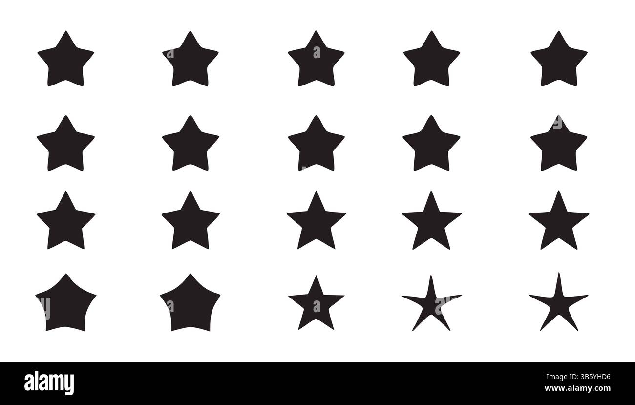 Silhouette of Five Point Stars Vector - Decorative and Symbolic Design ...