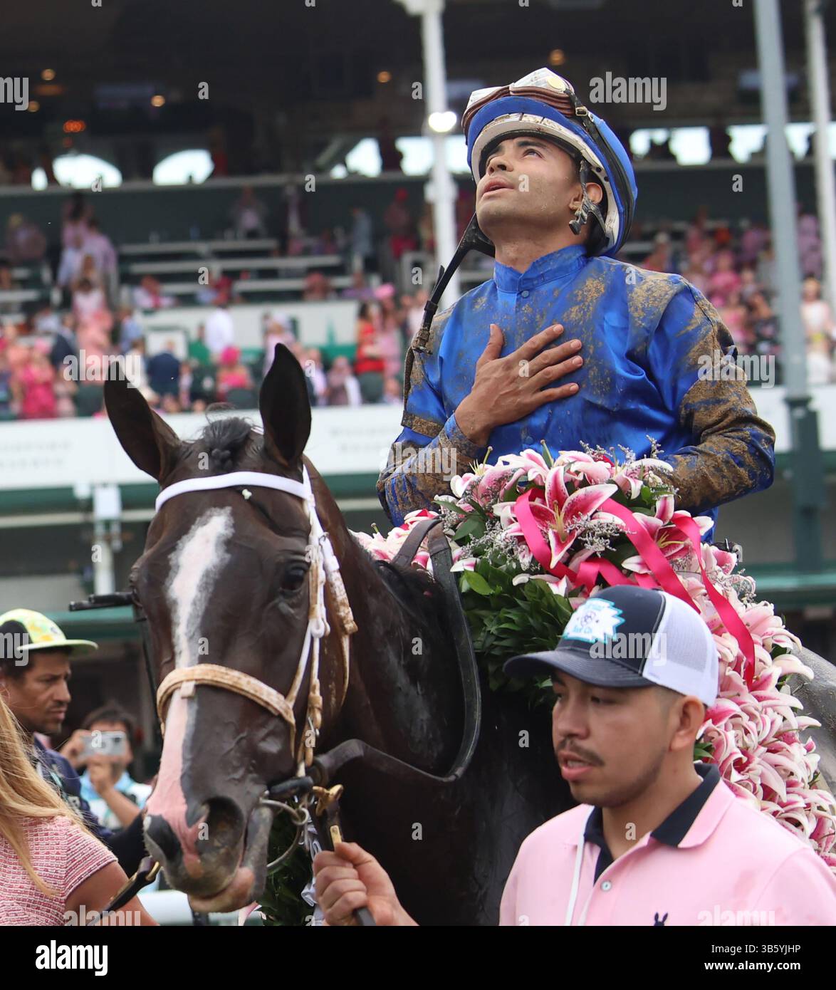 Louisville, United States. 02nd May, 2025. Jockey Luis Saez, aboard ...