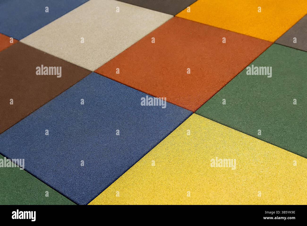 Tiles mats inside a play room, kindergarten school or gym, Industry ...