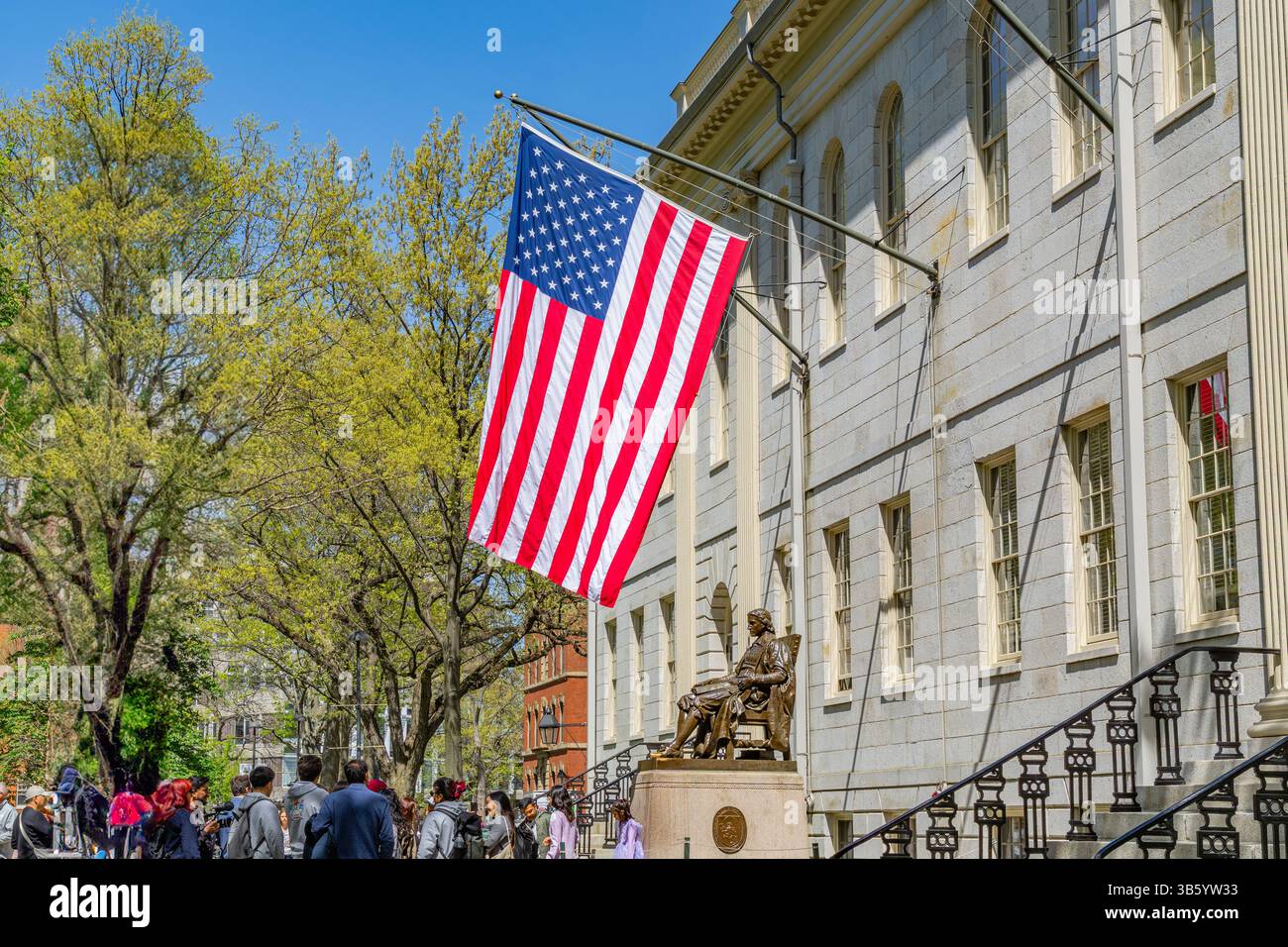 Cambridge, MA, USA - May 1, 2025: Campus of this private Ivy League ...