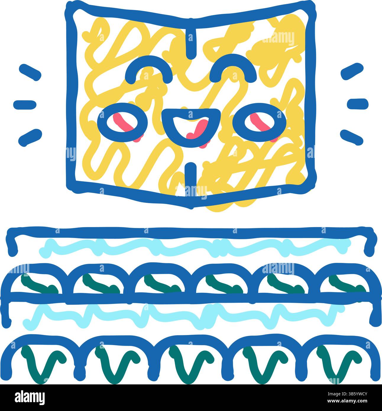 reading room booking in library icon doodle illustration Stock Vector ...