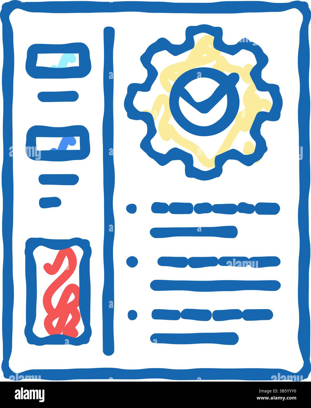 optimization of accounting icon doodle illustration Stock Vector Image ...