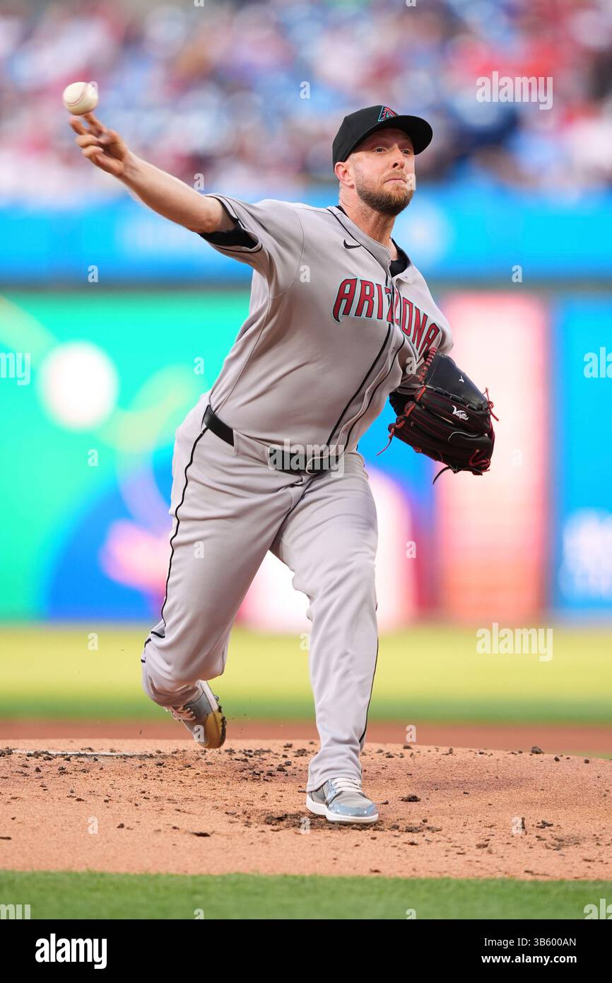 Arizona Diamondbacks' Merrill Kelly pitches during the first inning of ...