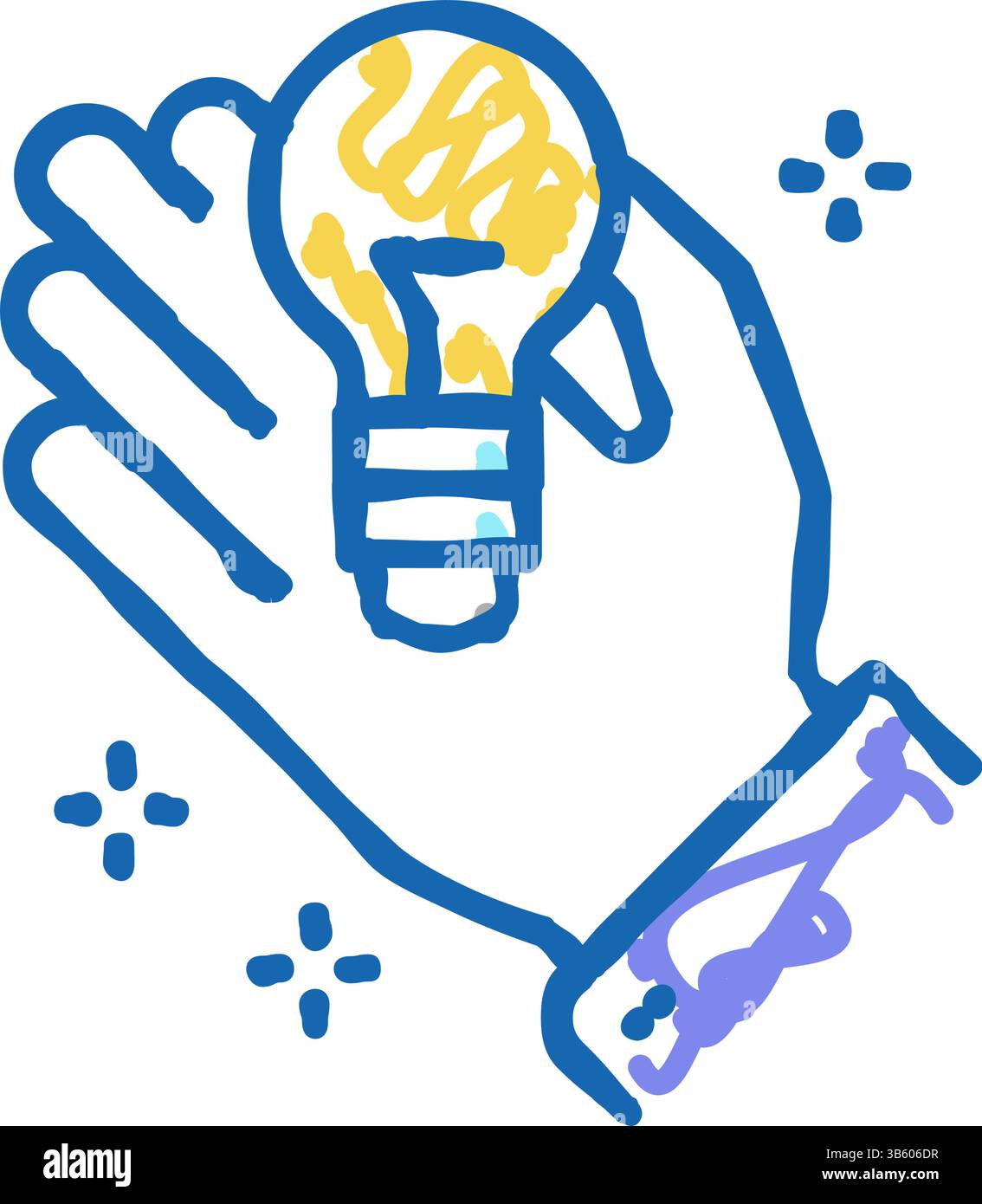 intellectual property management icon doodle illustration Stock Vector ...