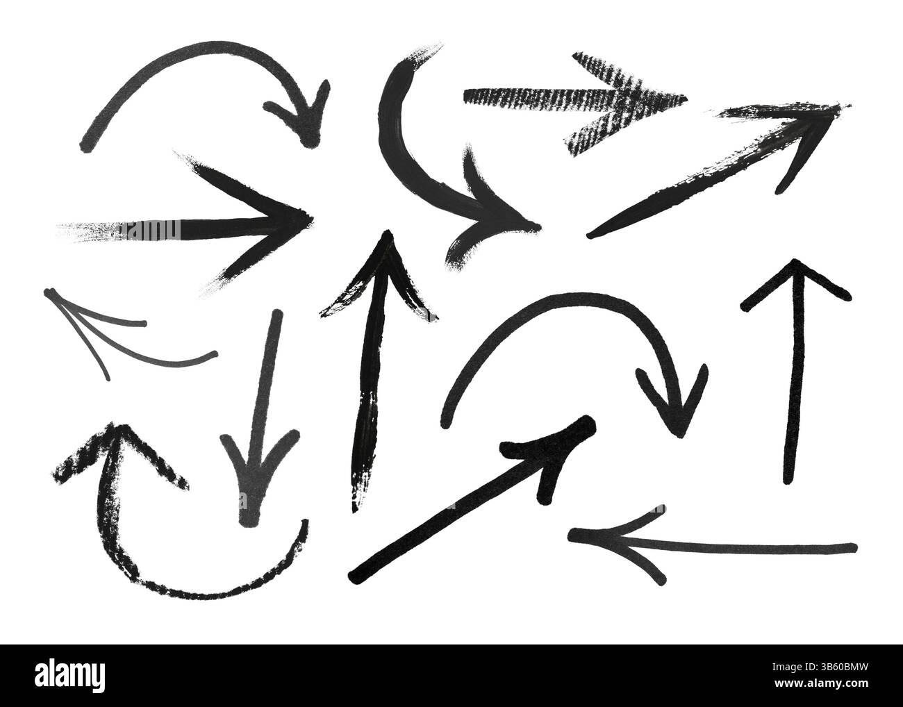 Black arrows set on Cut Out Stock Images & Pictures - Alamy