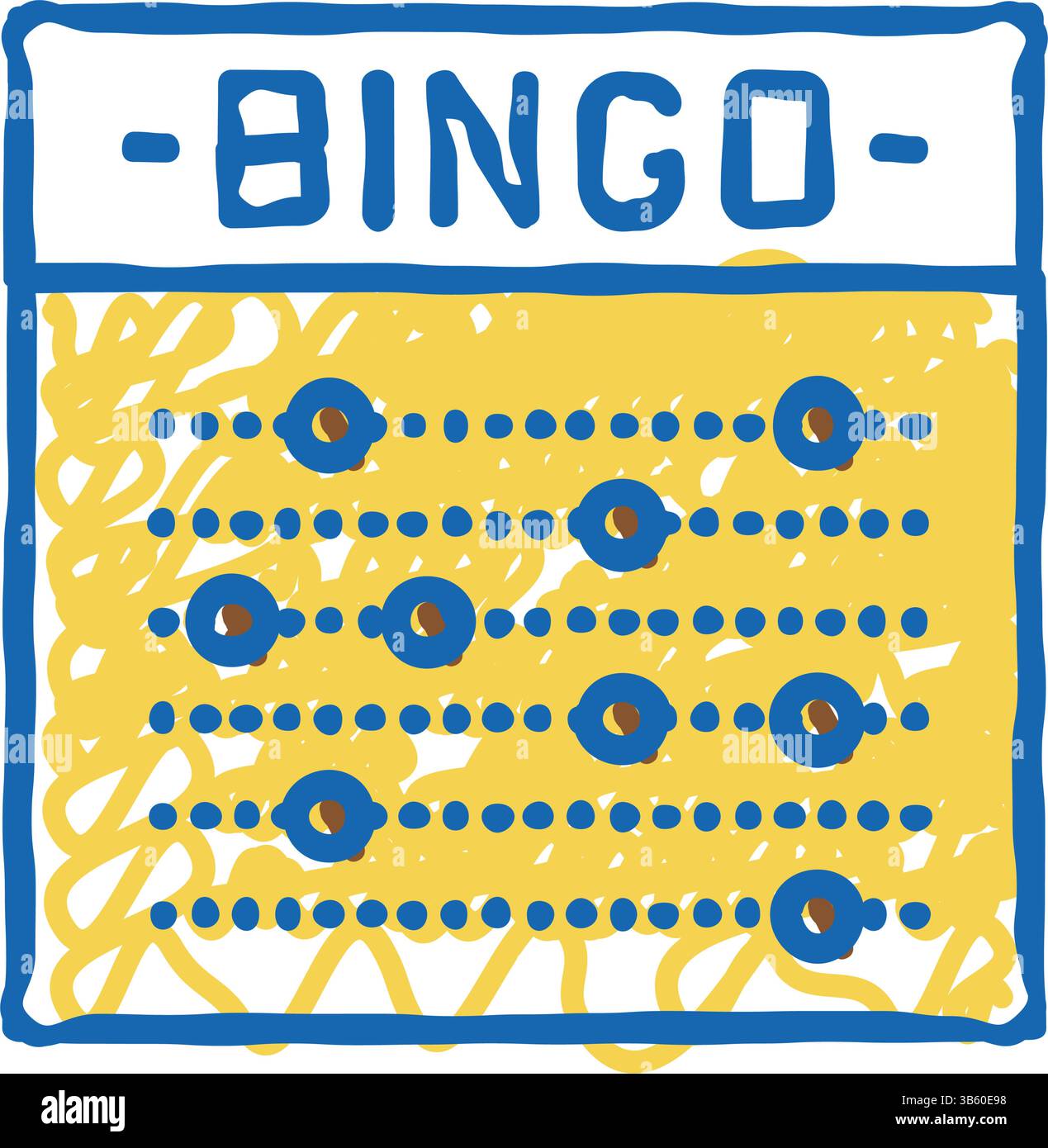 bingo game icon doodle illustration Stock Vector Image & Art - Alamy