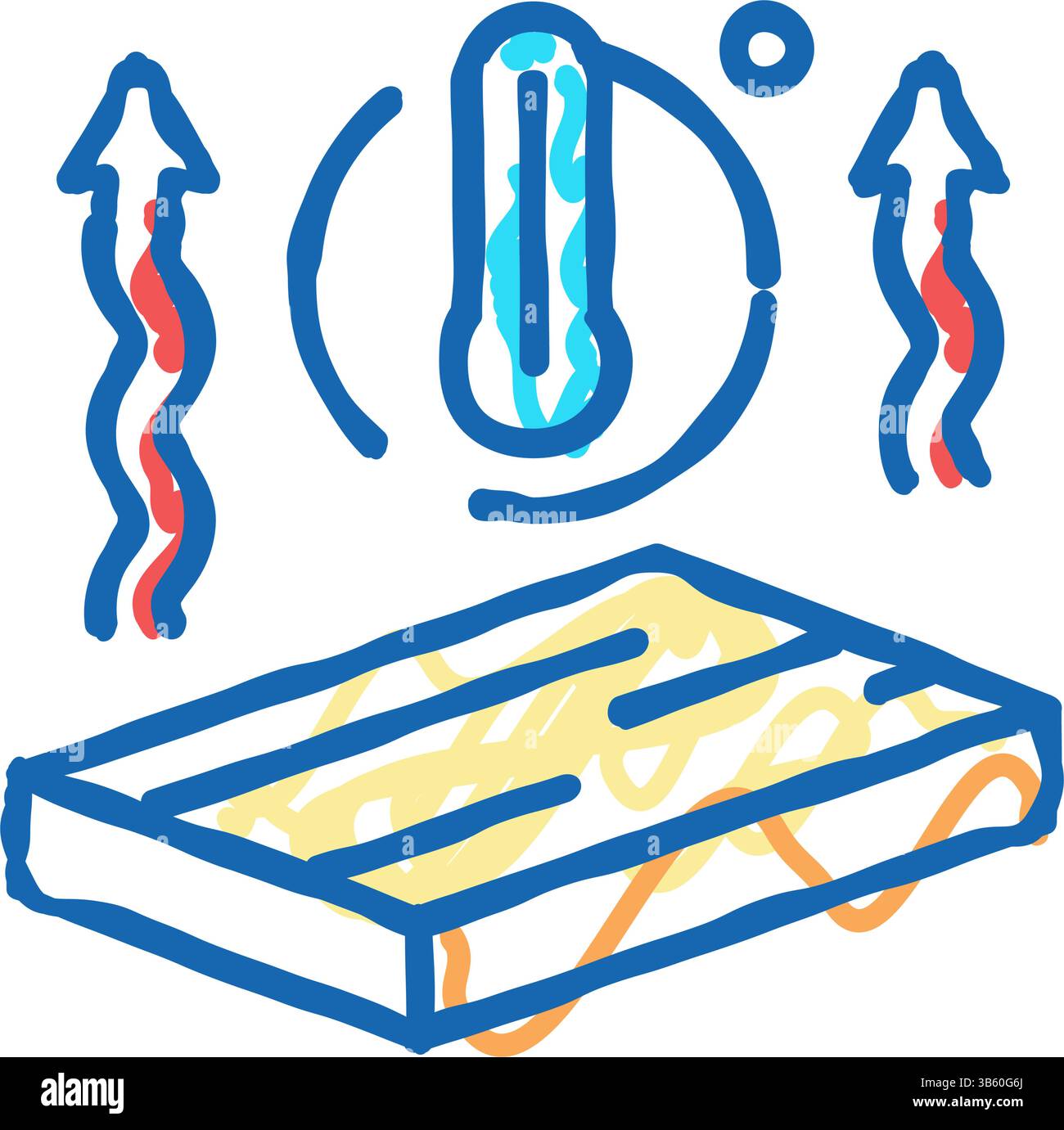 thermal insulation mineral wool icon doodle illustration Stock Vector ...