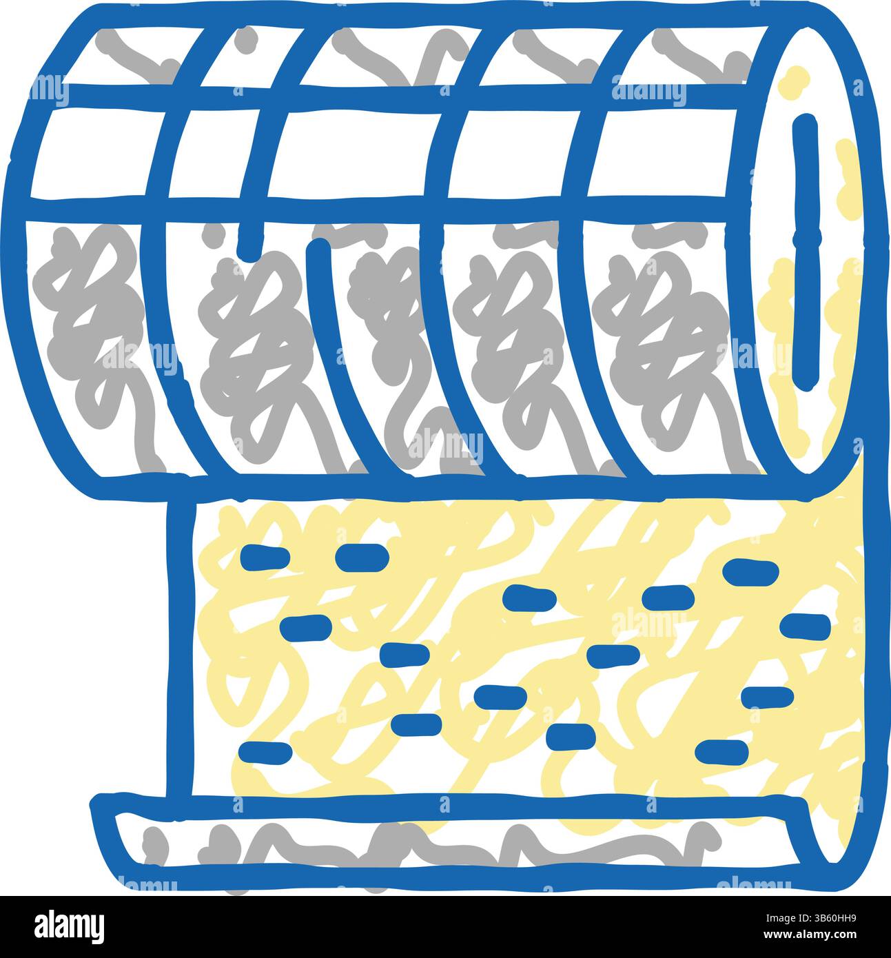 metallic mineral wool roll icon doodle illustration Stock Vector Image ...
