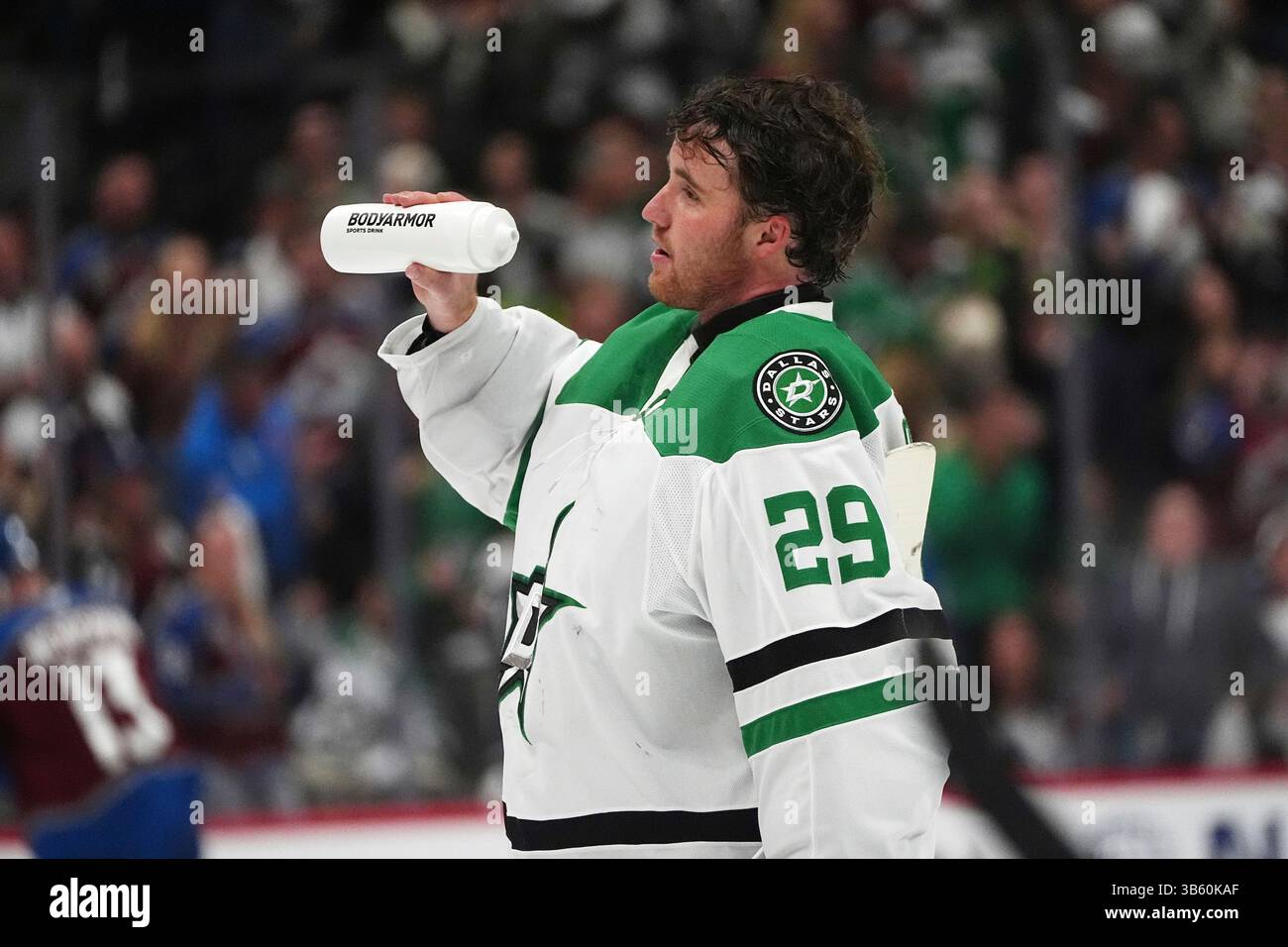 Dallas Stars goaltender Jake Oettinger (29) in the second period of ...