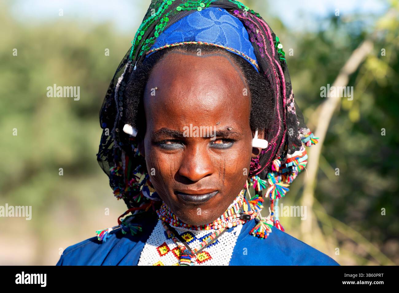 Wodaabe nomadic tribe members, Lake Chad region, Chad Stock Photo - Alamy
