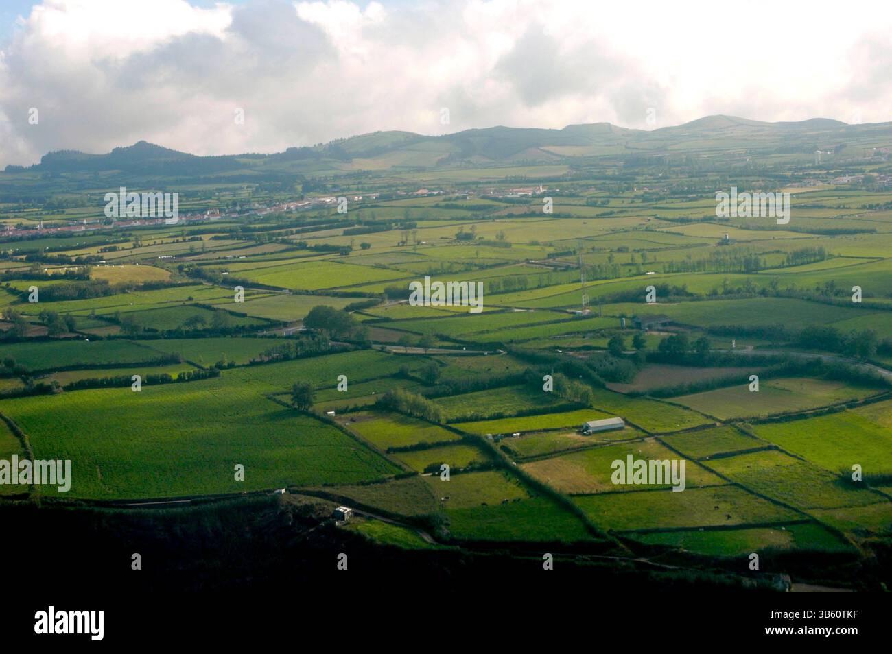 Aerial view of San Miguel Island. Azores Islands, Portugal, North ...