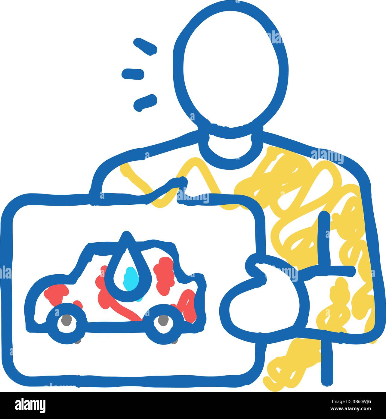 client self car wash service icon doodle illustration Stock Vector ...