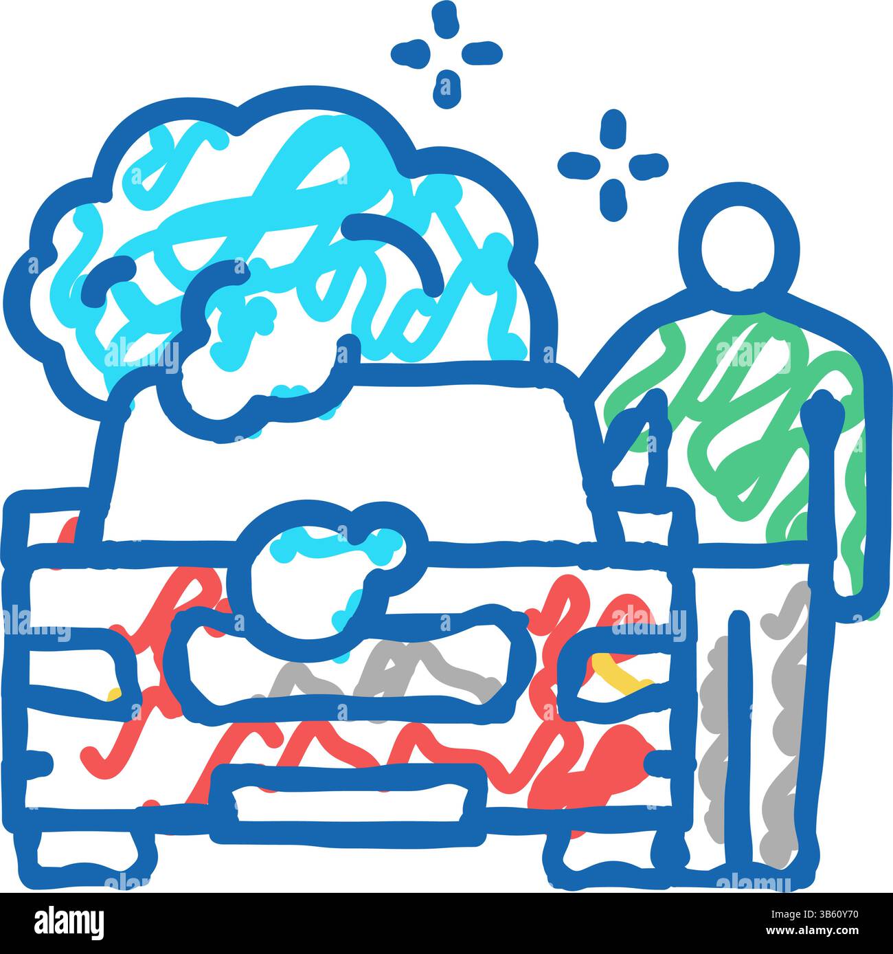 client car wash icon doodle illustration Stock Vector Image & Art - Alamy