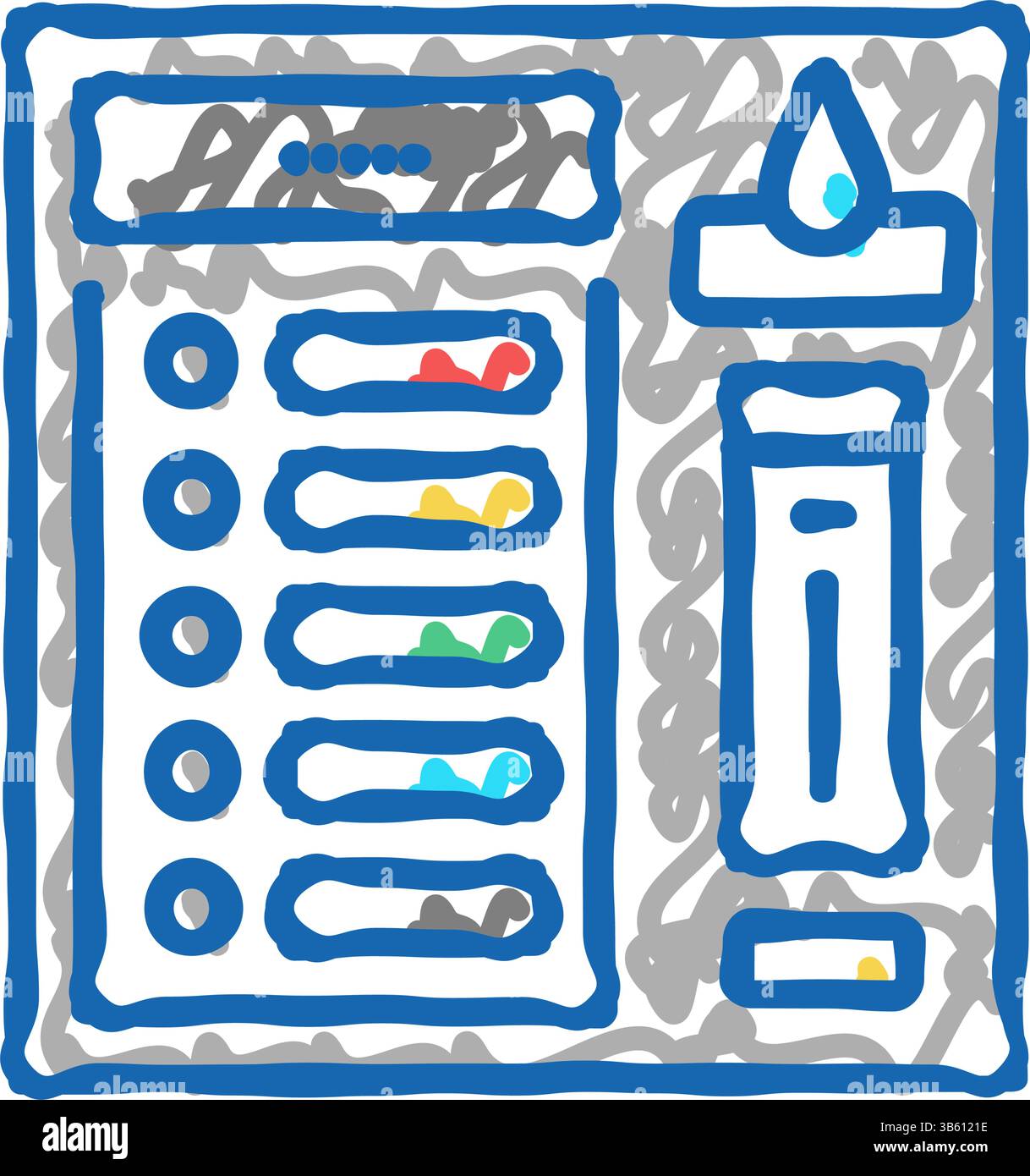 control panel car wash icon doodle illustration Stock Vector Image ...