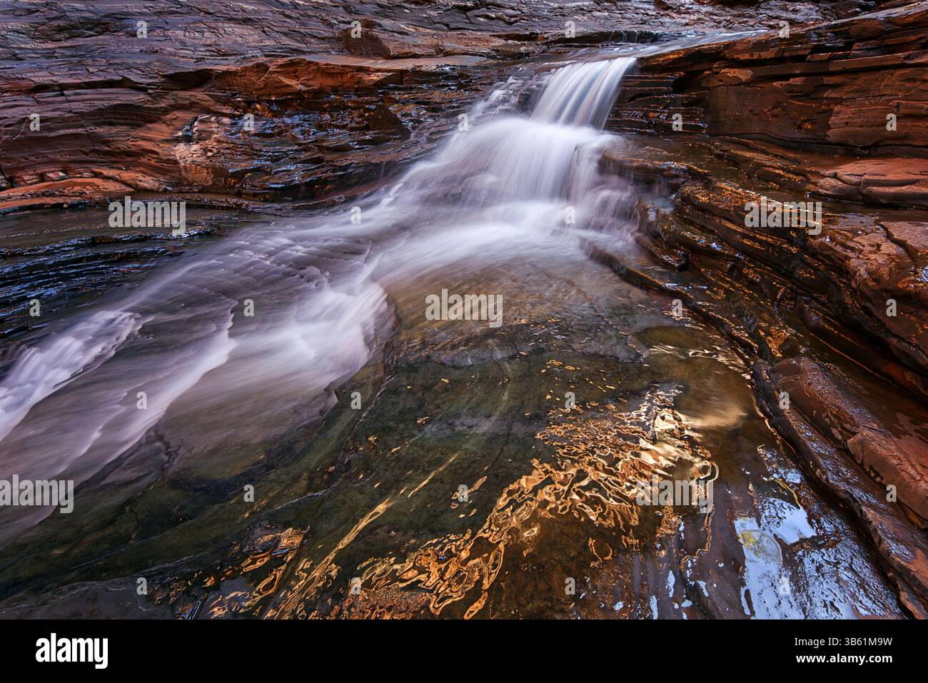 Waterfall in Hancock Gorge below Regan's Pool. The next waterfall below ...