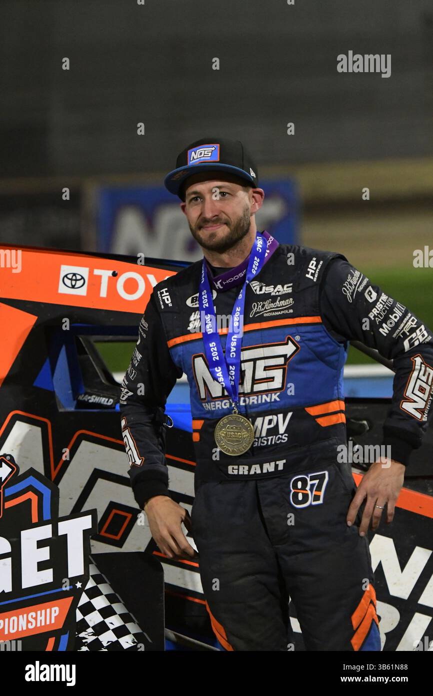 KOKOMO, IN - APRIL 27: Justin Grant (87) Chad Boat Industries (CBI) TRD ...