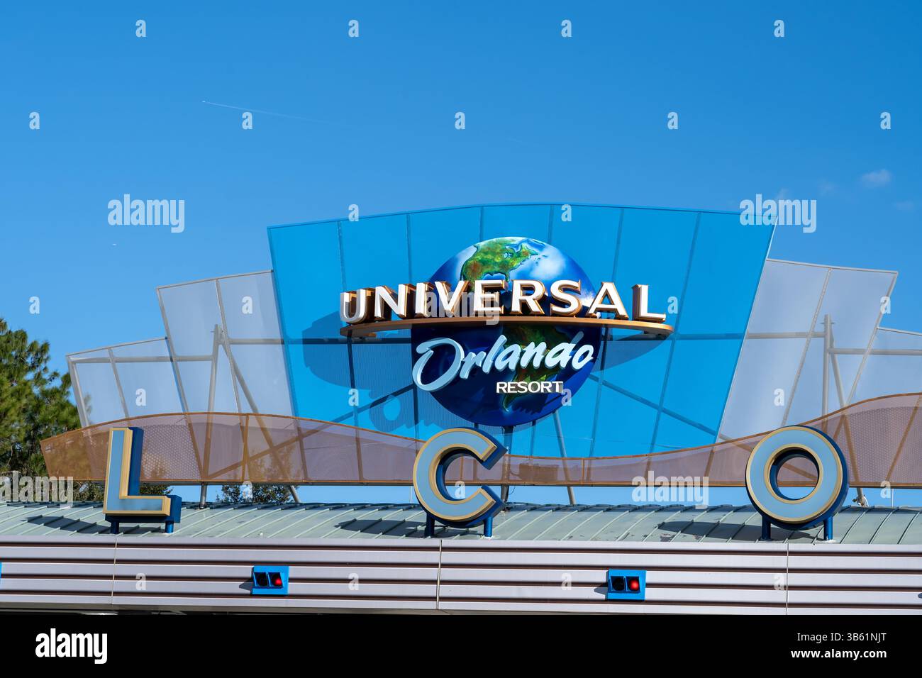 Orlando, FL, USA - February 3, 2022: Universal Orlando Resort sign at ...